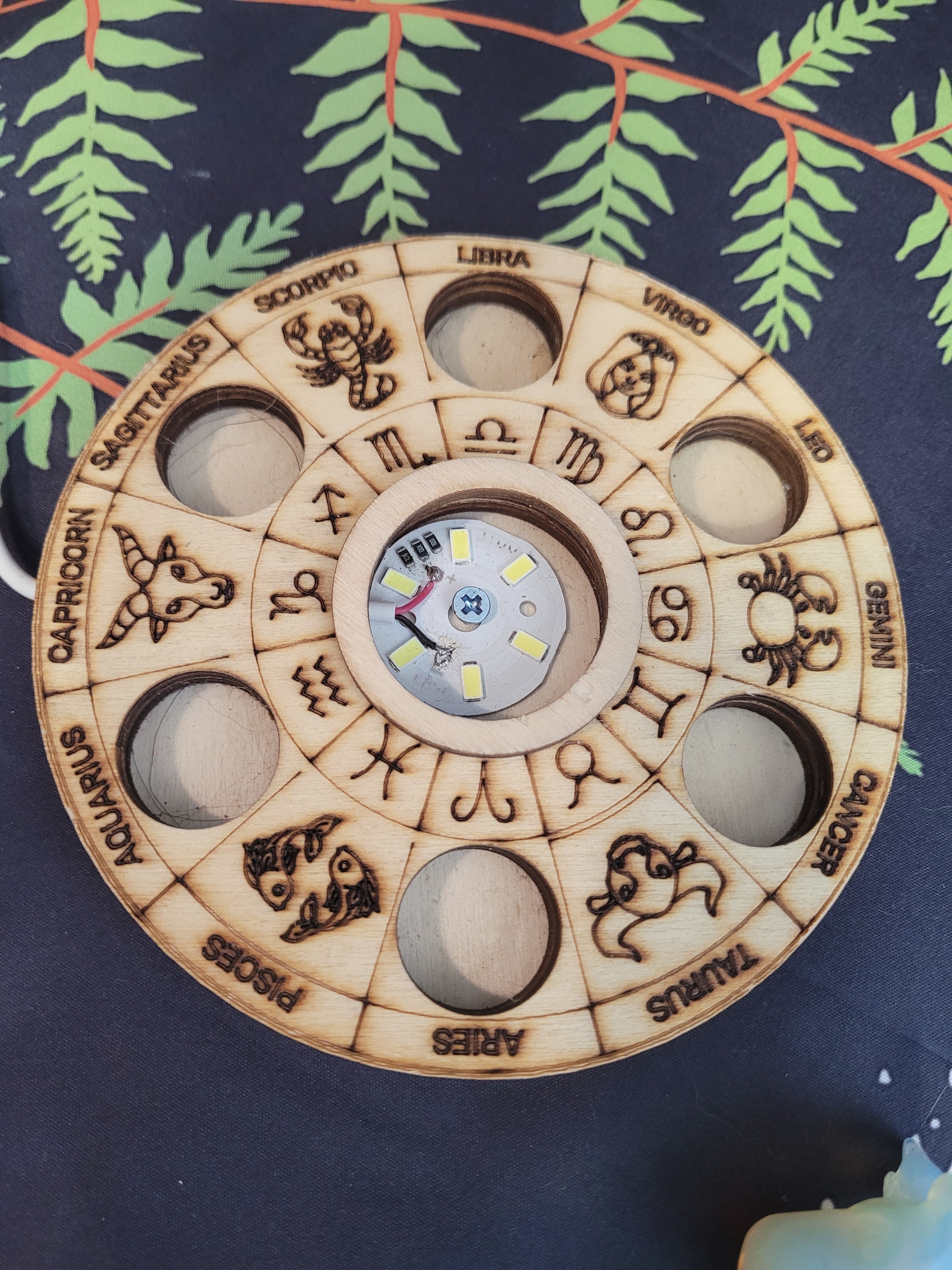 Zodiac - 7 sphere - lighted sphere stand – Cosmic Embers